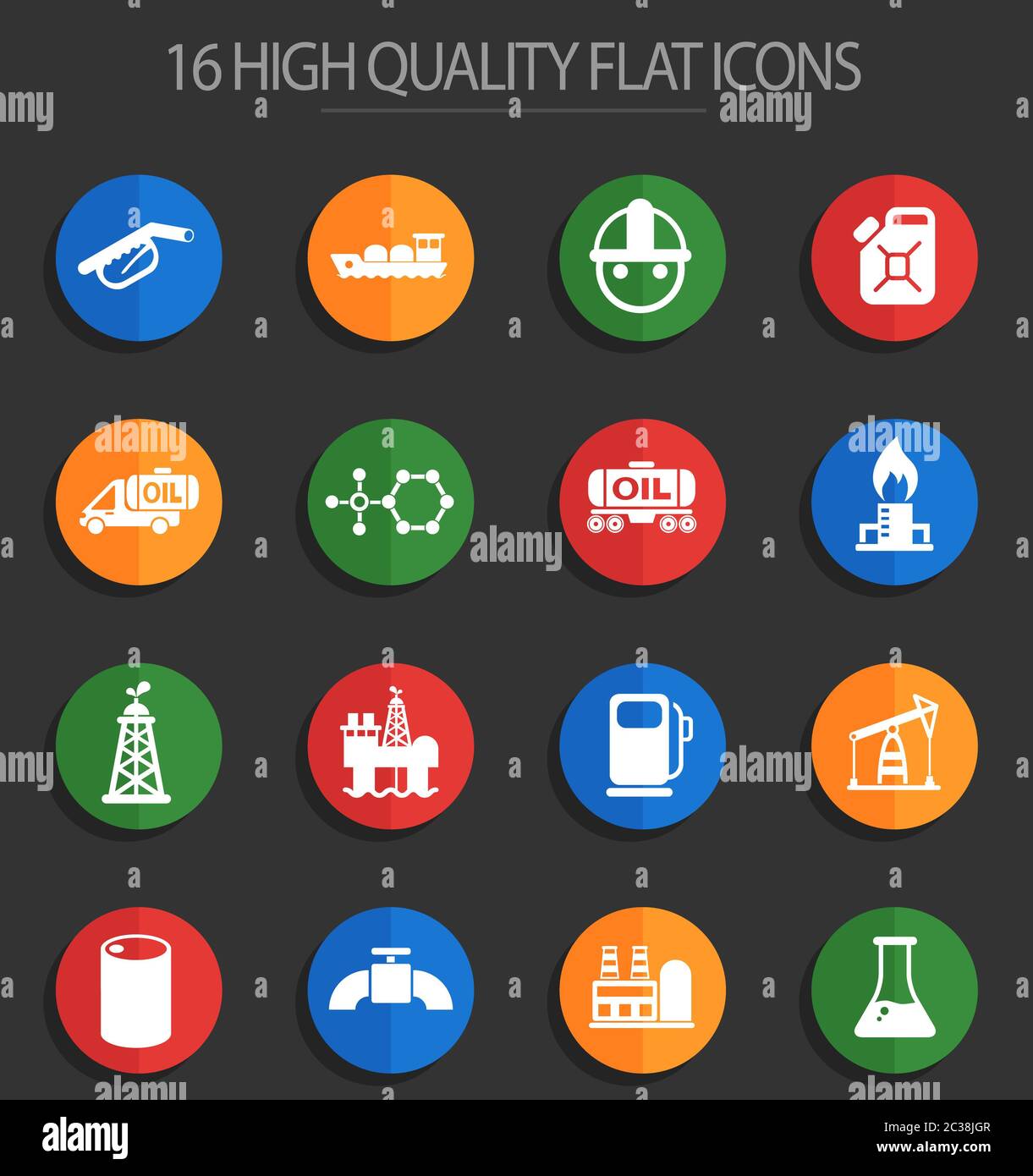 extraction of oil vector icons for web and user interface design Stock ...