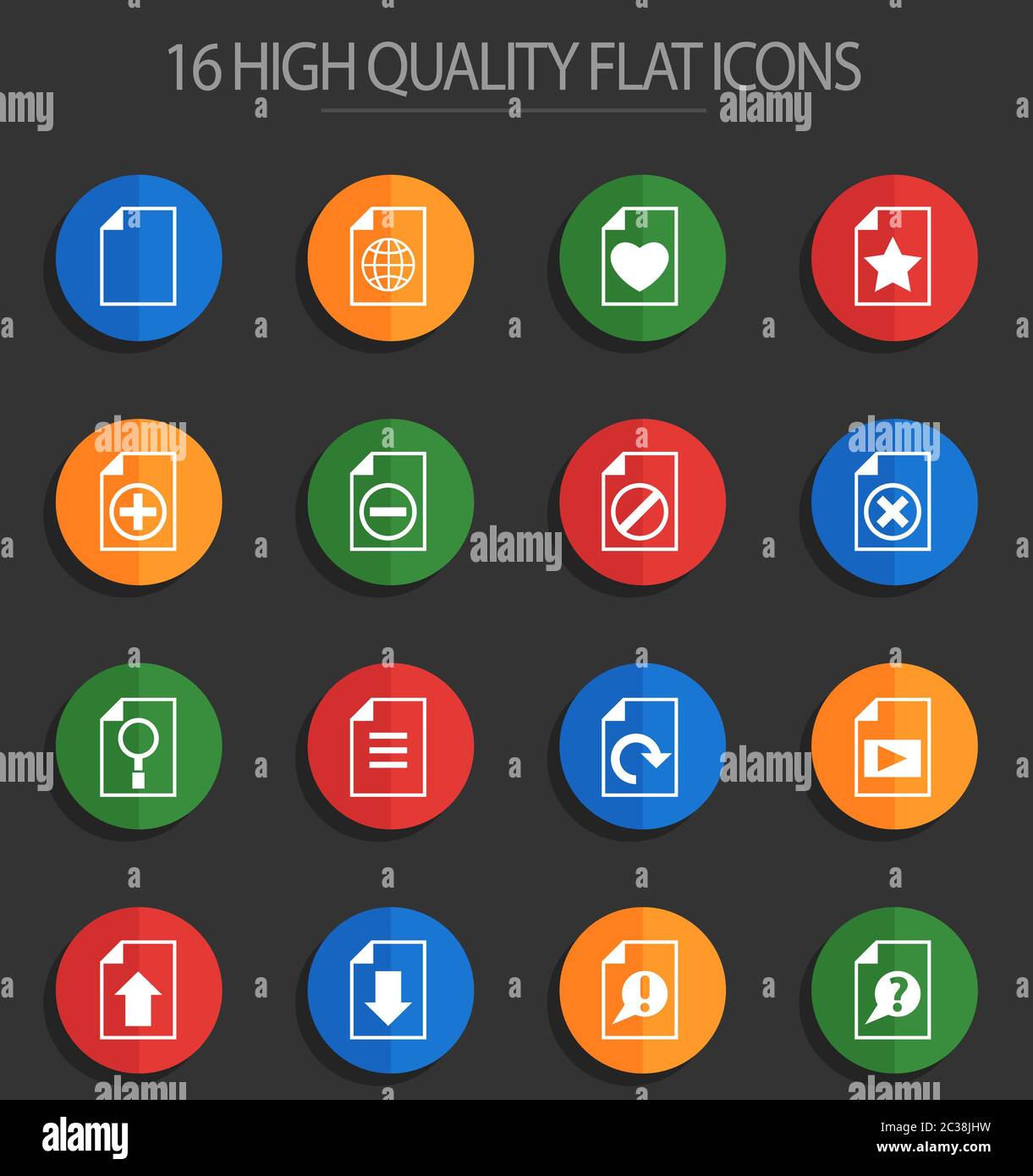 document vector icons for web and user interface design Stock Photo - Alamy