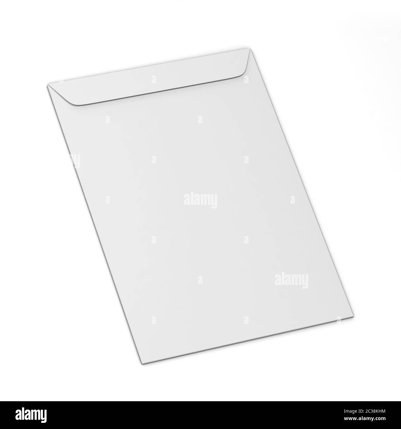 Blank paper c4 envelope. 3d illustration isolated on white background ...