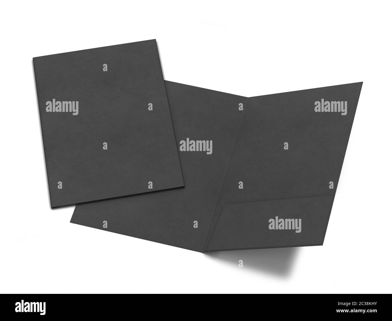 Blank paper folder mockup. 3d illustration isolated on white background ...