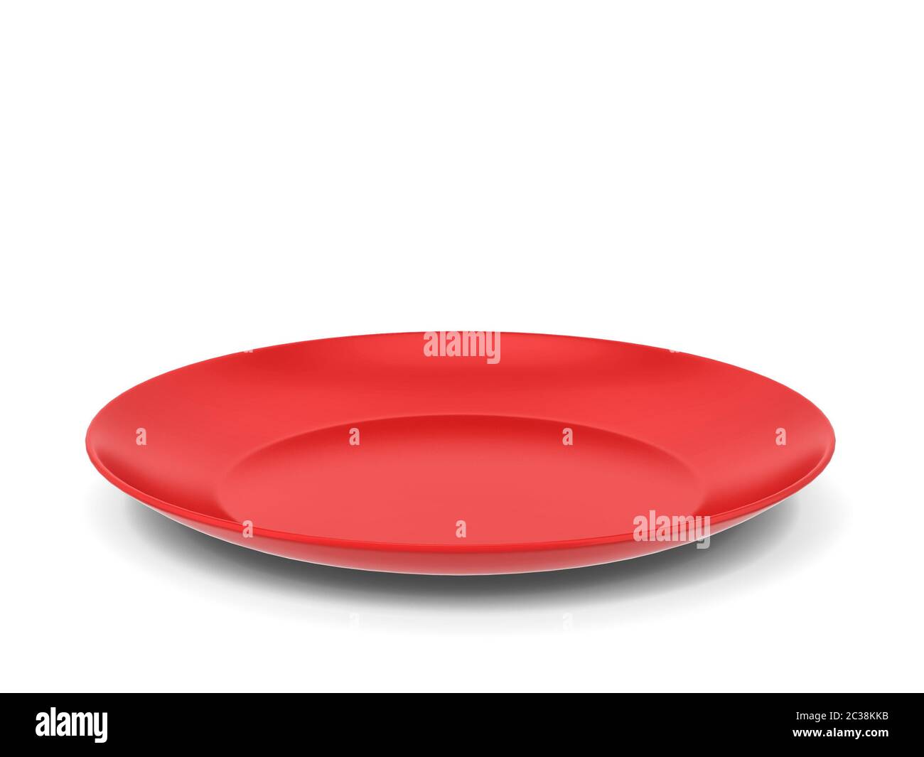 Empty plate. 3d illustration isolated on white background Stock Photo ...