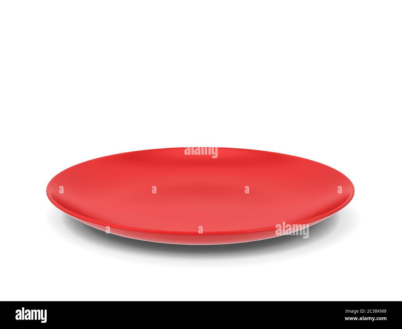 Empty plate. 3d illustration isolated on white background Stock Photo ...