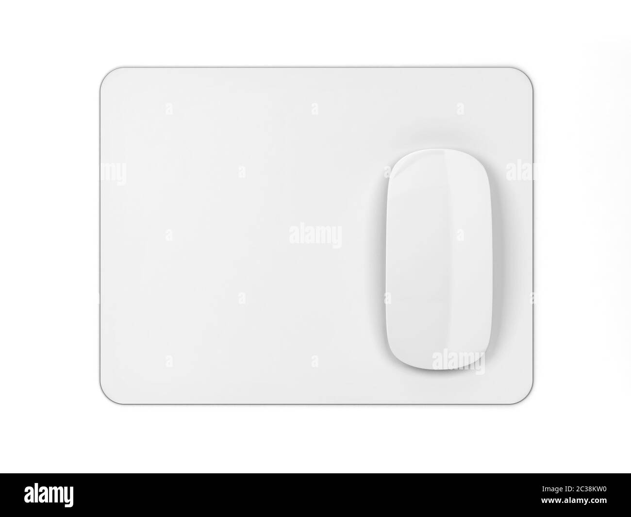 Blank modern computer mouse with pad mockup. 3d illustration isolated ...