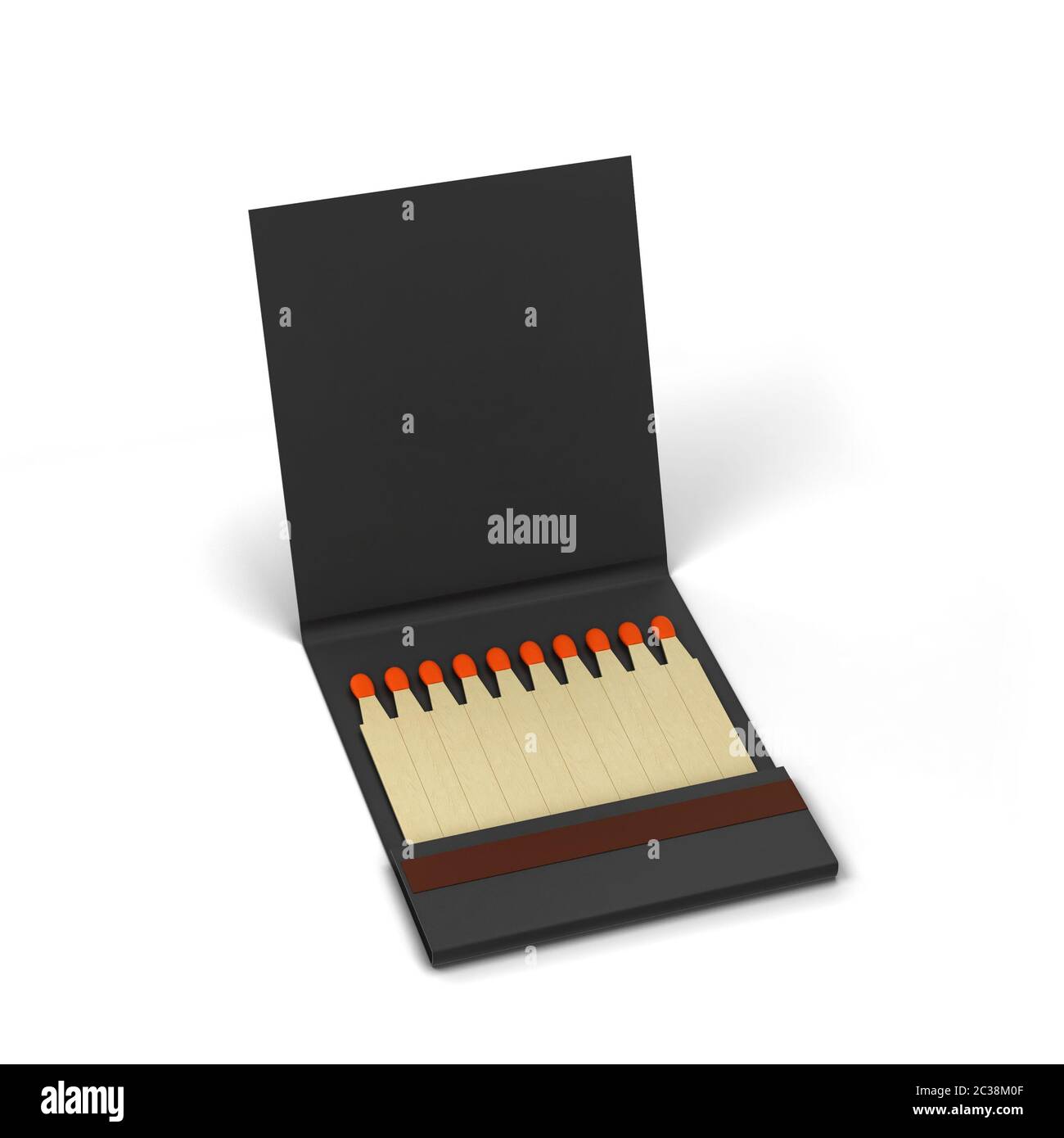 Paper book of matches mockup. 3d illustration isolated on white ...