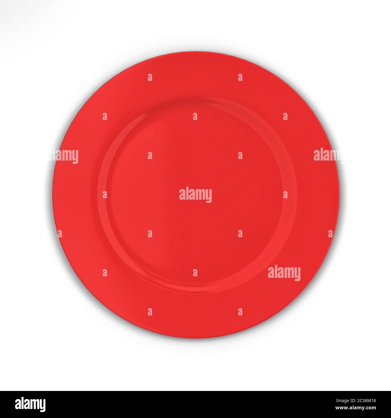 Empty plate. 3d illustration isolated on white background Stock Photo ...