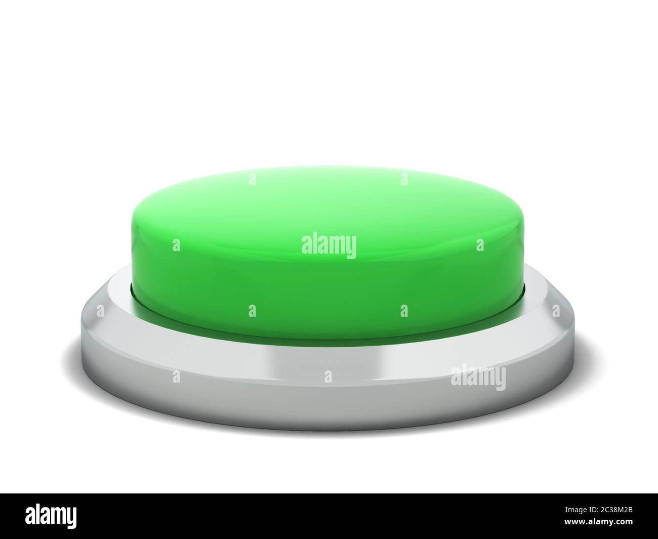 Blank round push button. 3d illustration isolated on white background ...