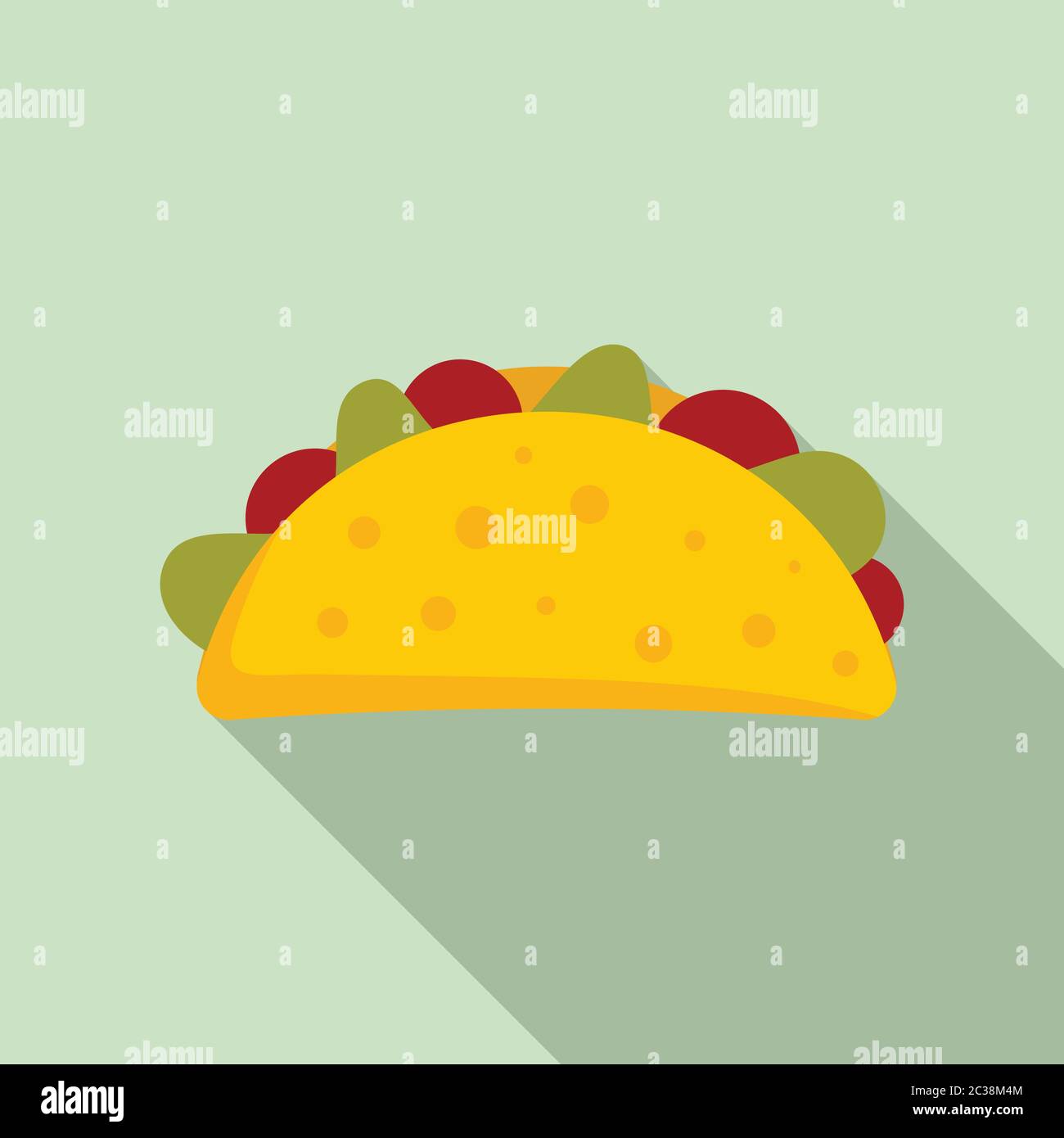 Mexican tacos icon. Flat illustration of mexican tacos vector icon for ...