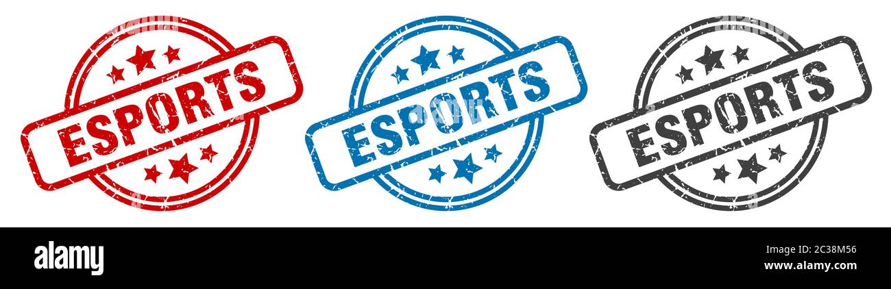 esports stamp. esports round isolated sign. esports label set Stock ...