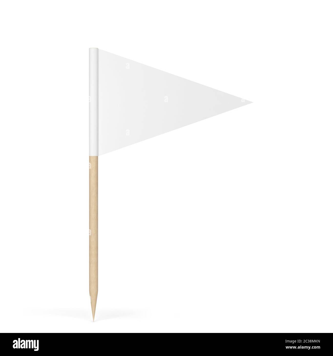 Blank toothpick flag. 3d illustration isolated on white background ...
