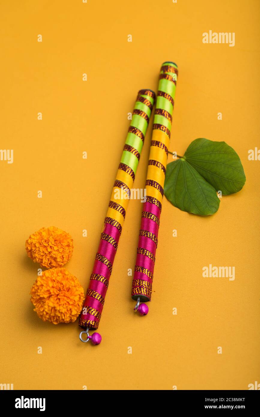Indian Festival Dussehra and Navratri, showing golden leaf (Bauhinia ...