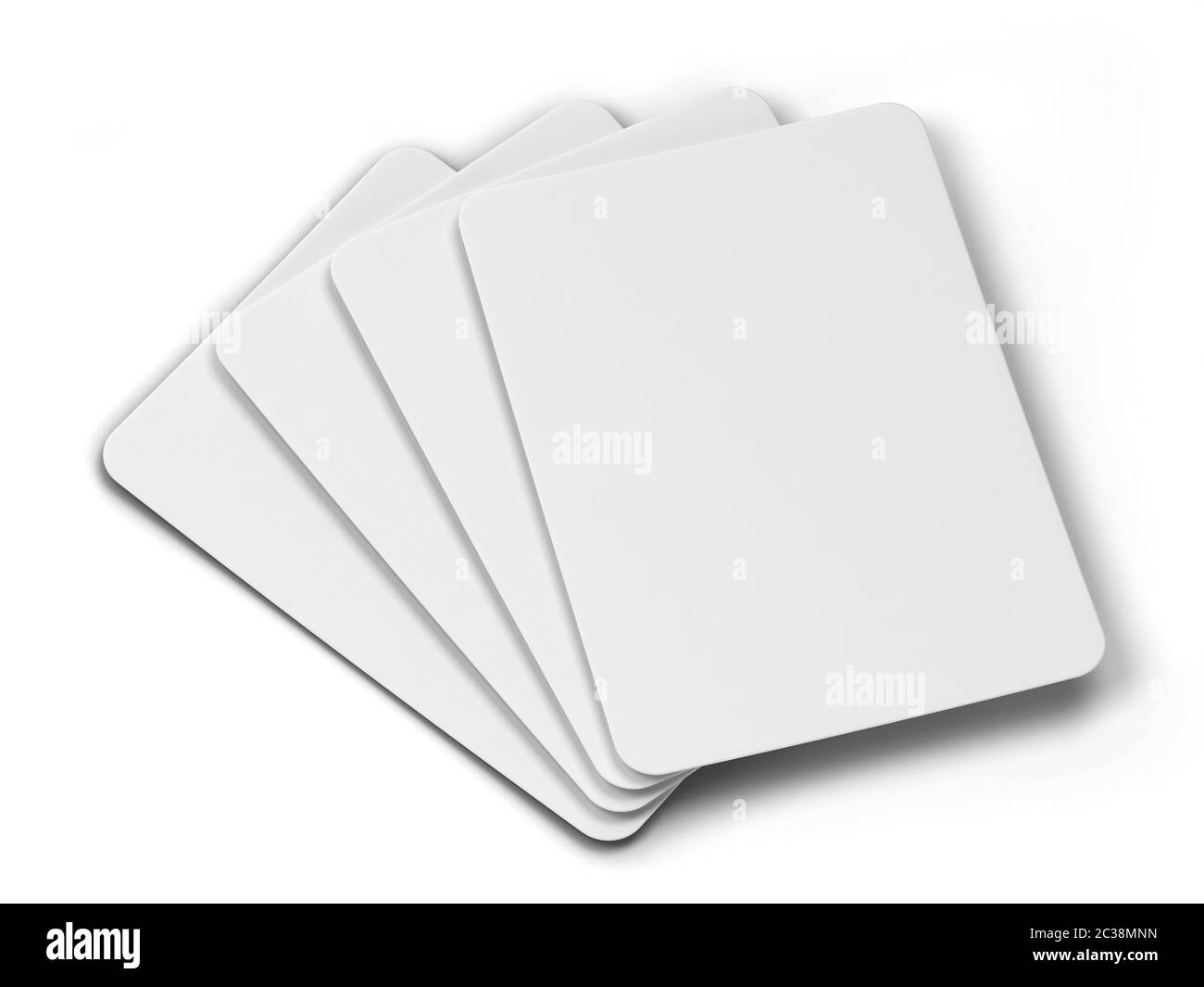 Blank playing cards for poker or other games. 3d illustration isolated ...