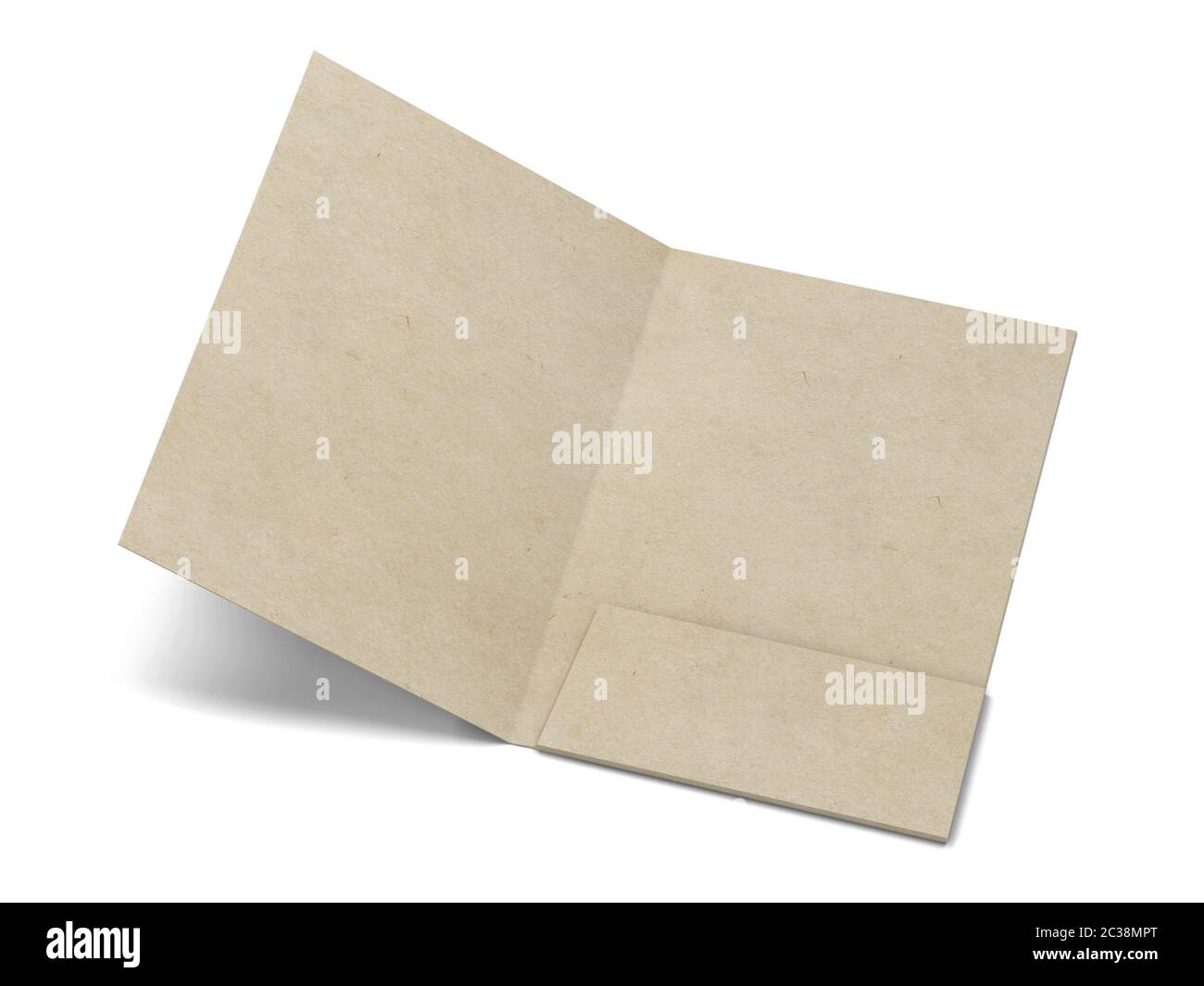 Blank paper folder mockup. 3d illustration isolated on white background ...