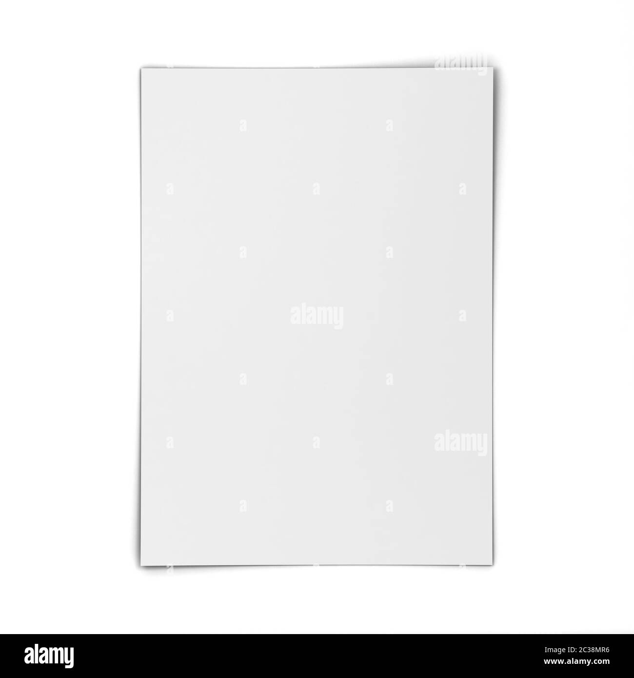 Blank sheet of paper. 3d illustration isolated on white background ...