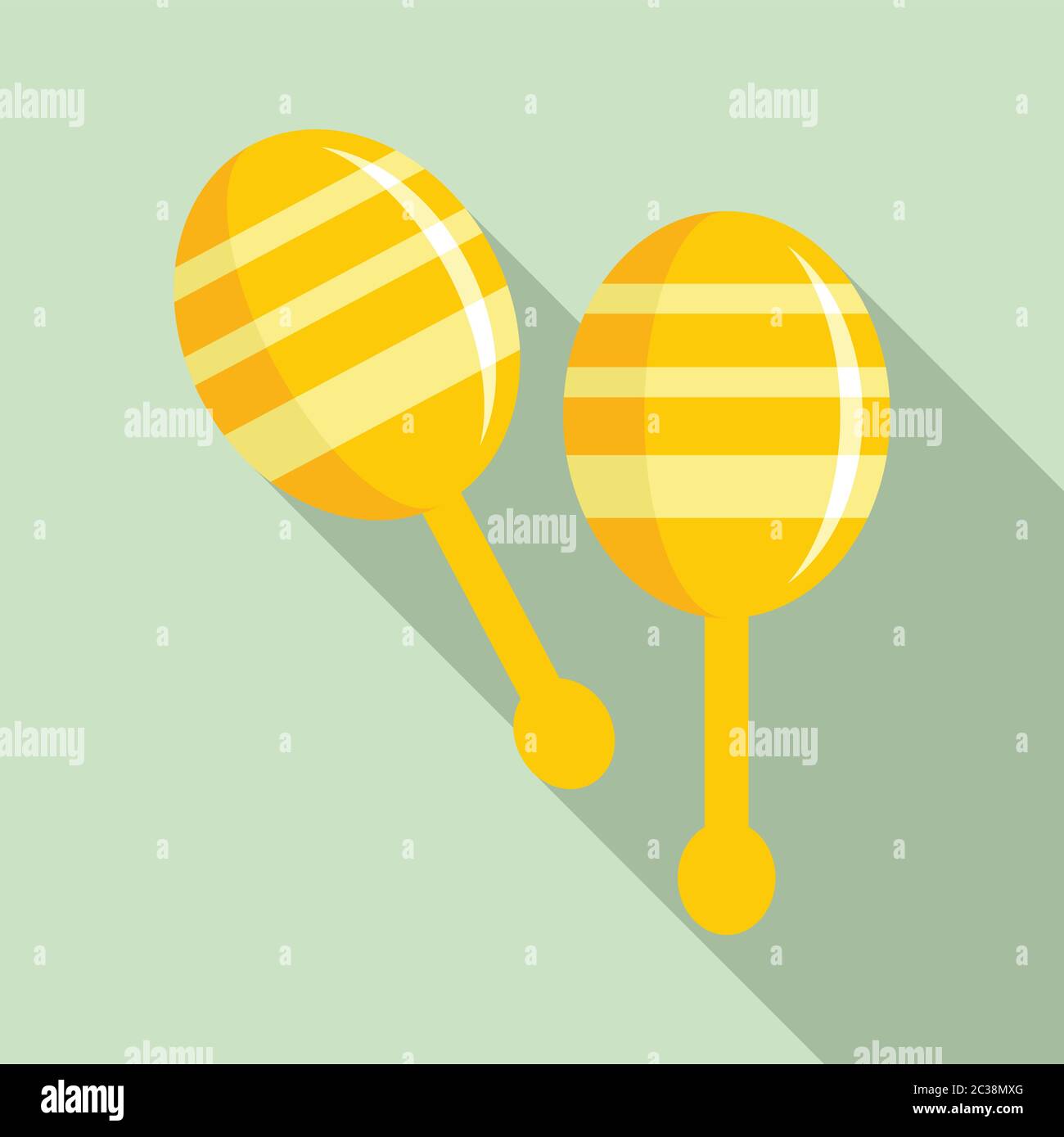 Mexican maracas icon. Flat illustration of mexican maracas vector icon ...