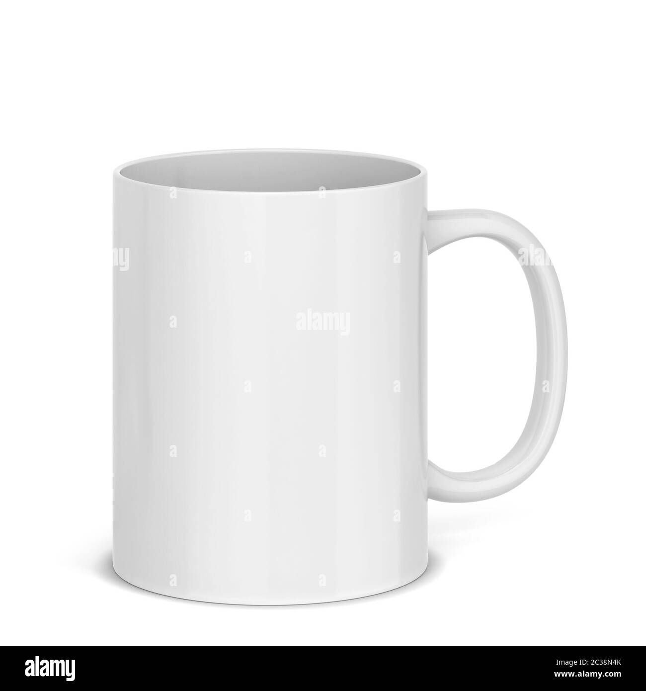 Blank mug for hot drinks. 3d illustration isolated on white background ...