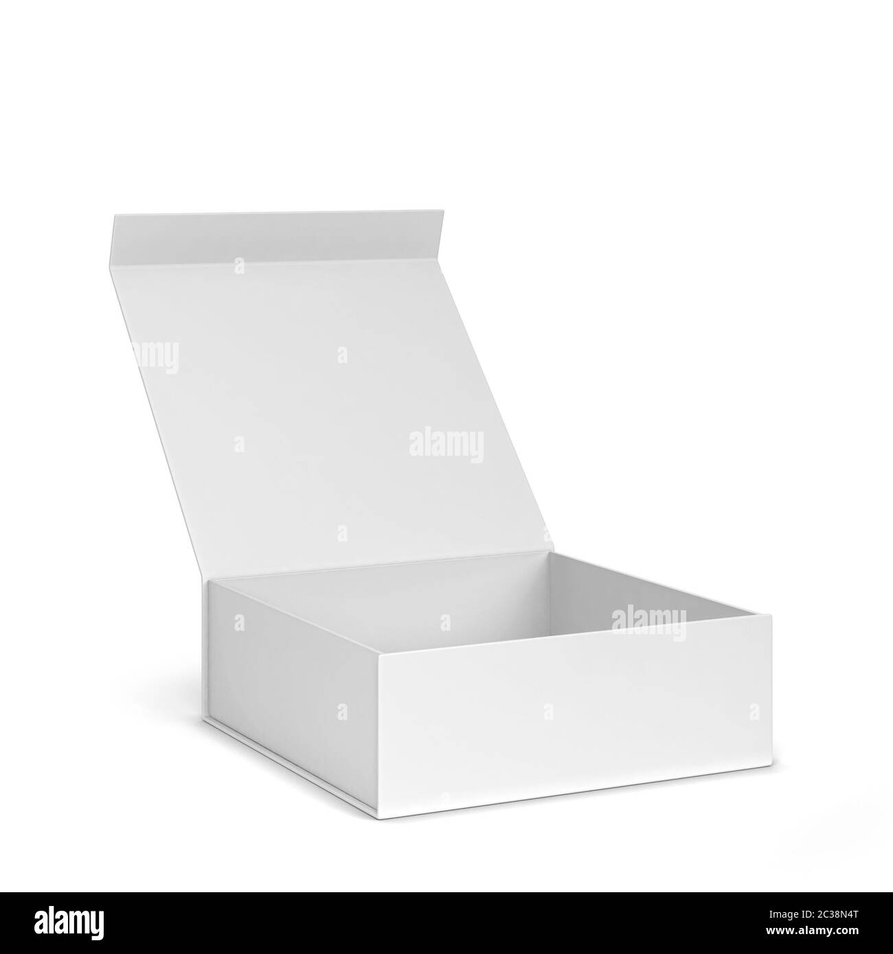 Blank box package. 3d illustration isolated on white background Stock ...
