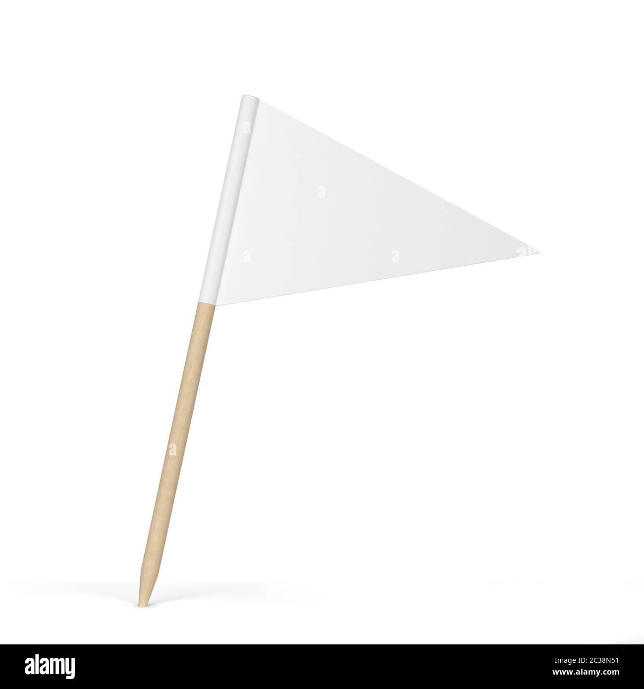 Blank toothpick flag. 3d illustration isolated on white background ...