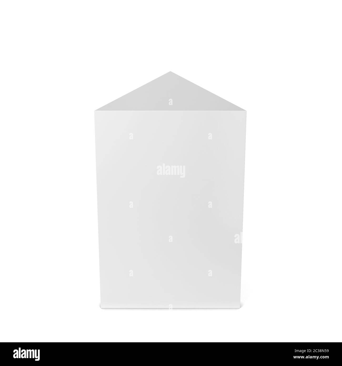 Triangular prism figure. 3d illustration isolated on white background ...