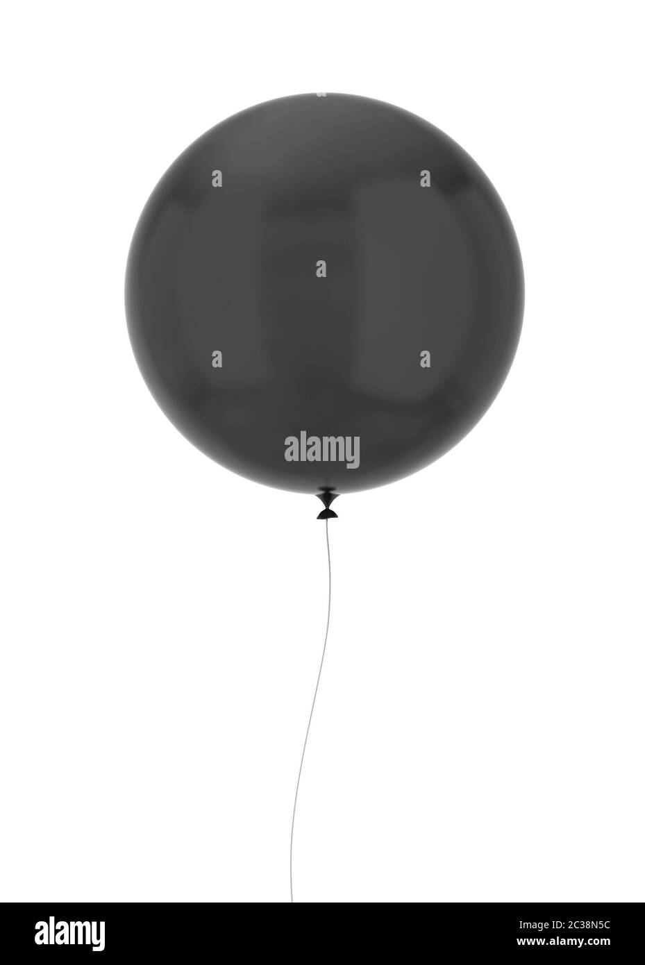 Flying round balloon. 3d illustration isolated on white background ...