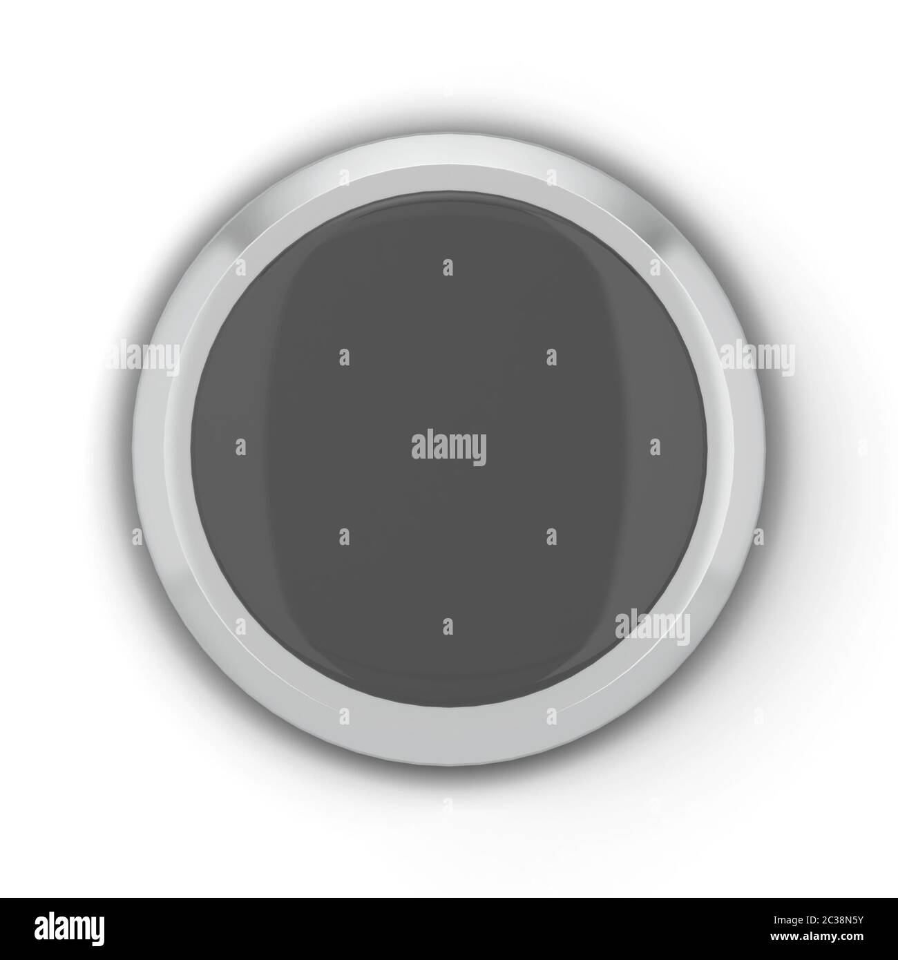 Blank round push button. 3d illustration isolated on white background ...