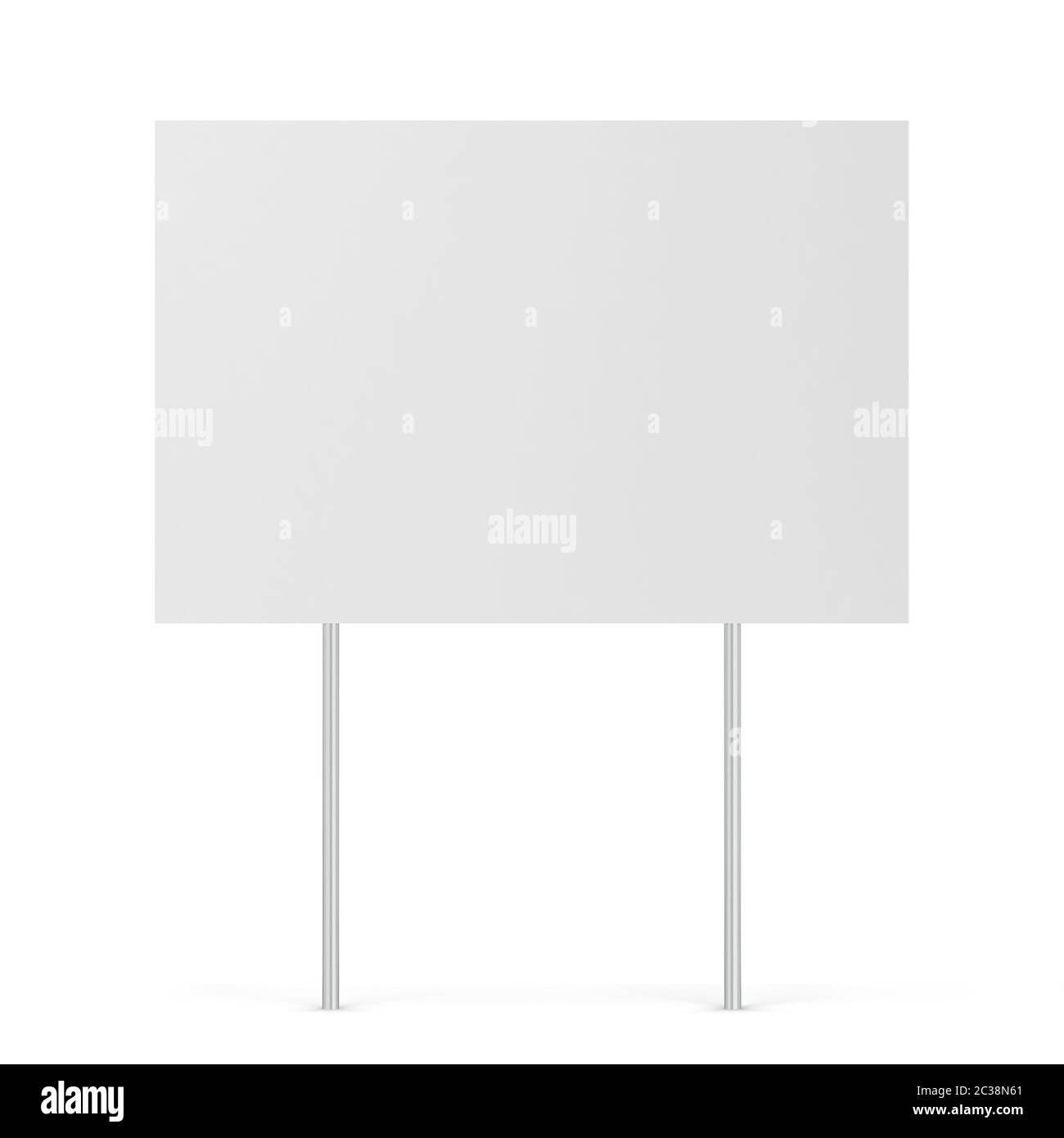 Blank yard sign. 3d illustration isolated on white background Stock ...