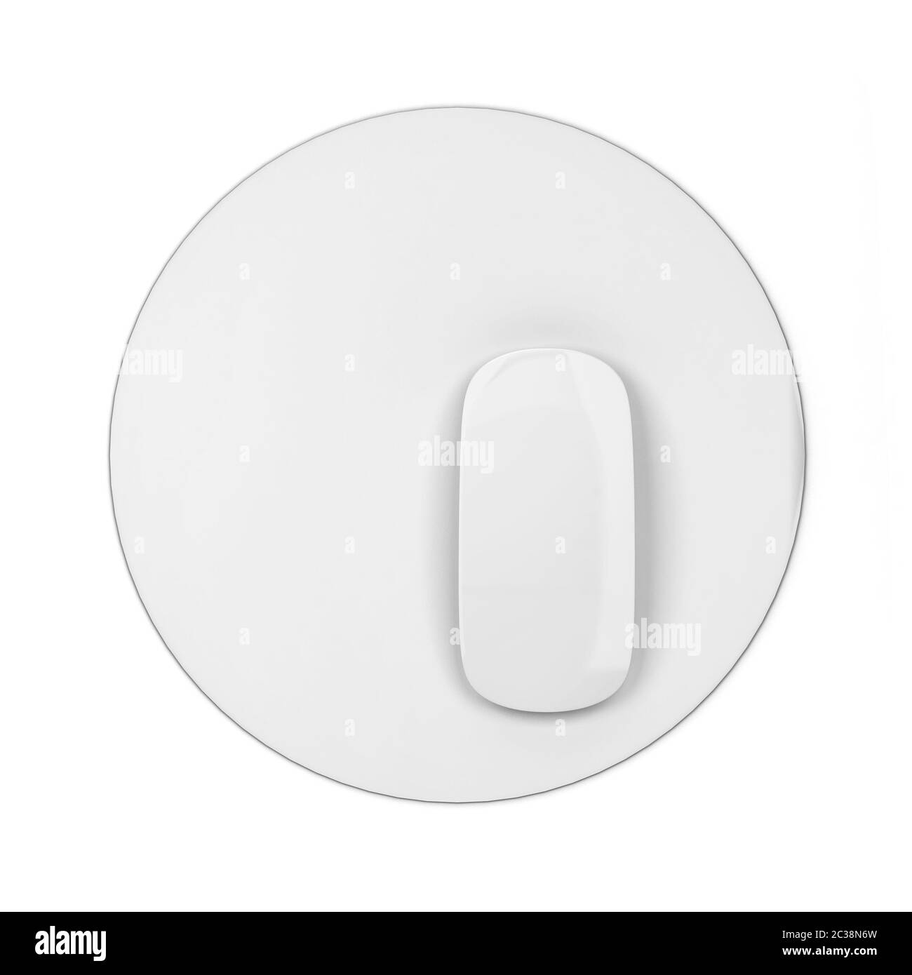 Blank modern computer mouse with pad mockup. 3d illustration isolated ...