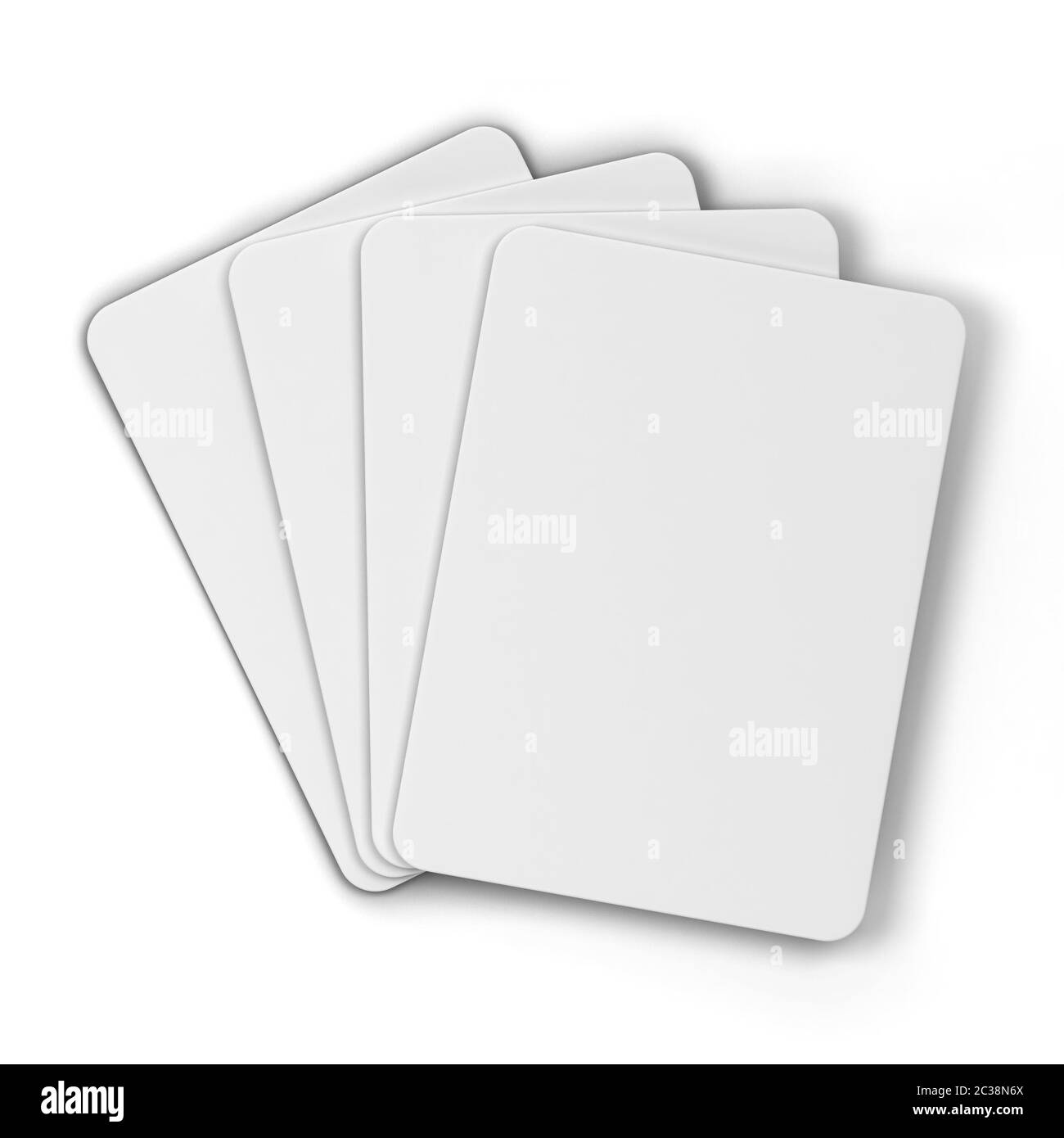 Blank playing cards for poker or other games. 3d illustration isolated ...