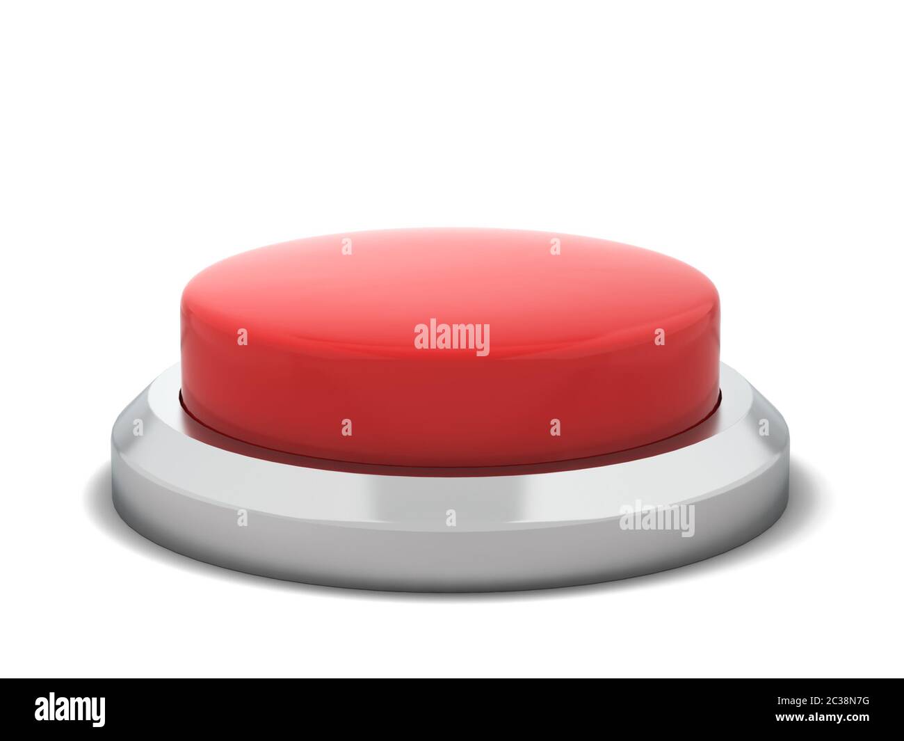 Blank round push button. 3d illustration isolated on white background ...