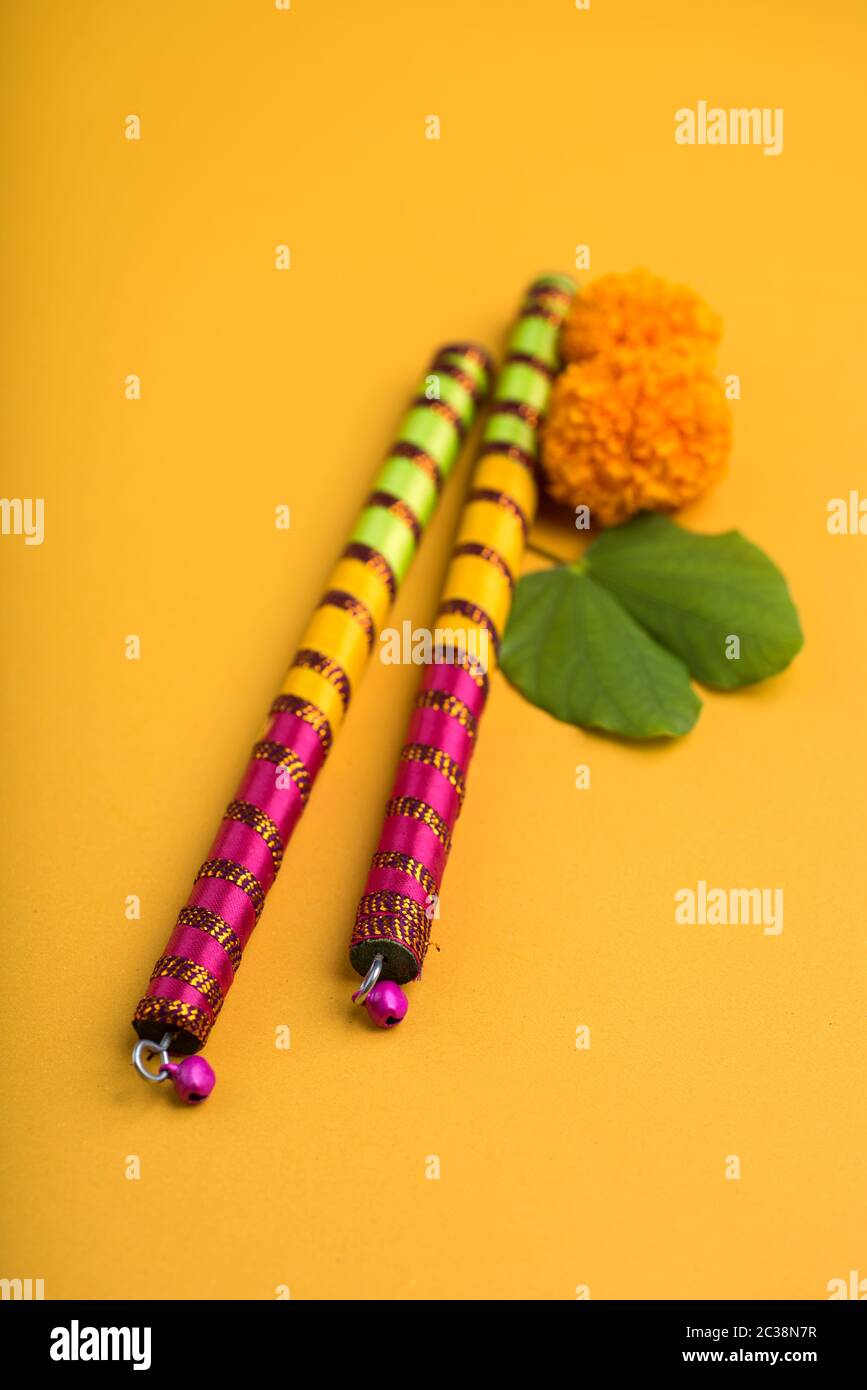 Indian Festival Dussehra and Navratri, showing golden leaf (Bauhinia ...