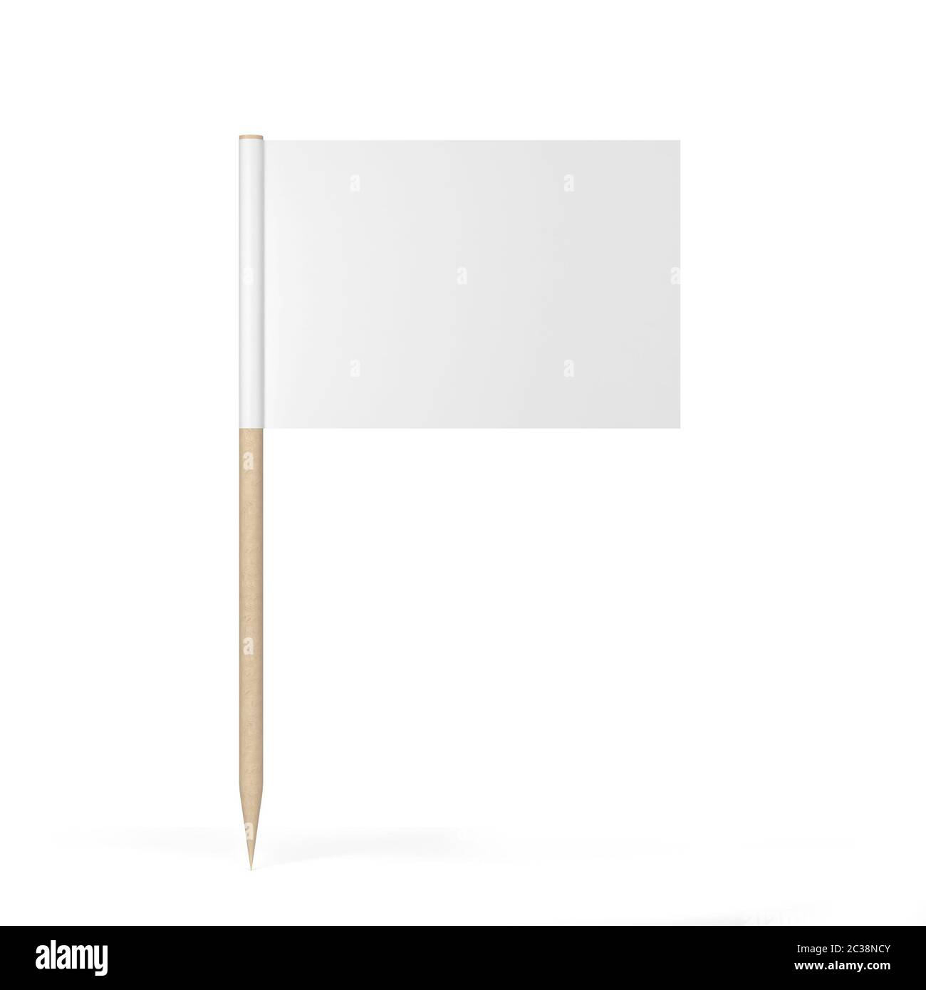 Blank toothpick flag. 3d illustration isolated on white background ...