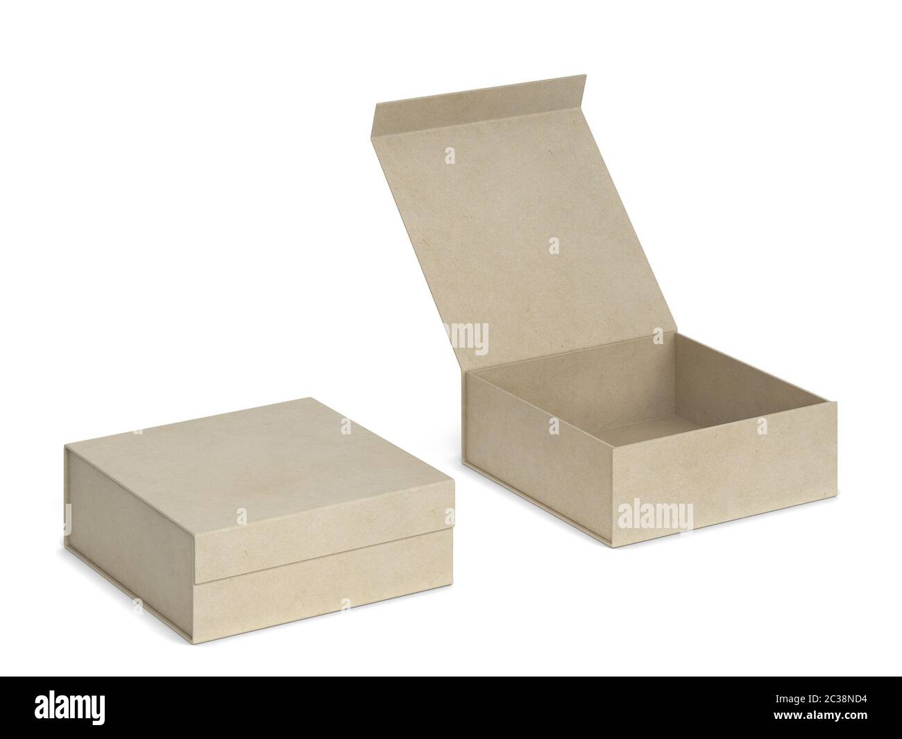 Blank box package. 3d illustration isolated on white background Stock ...