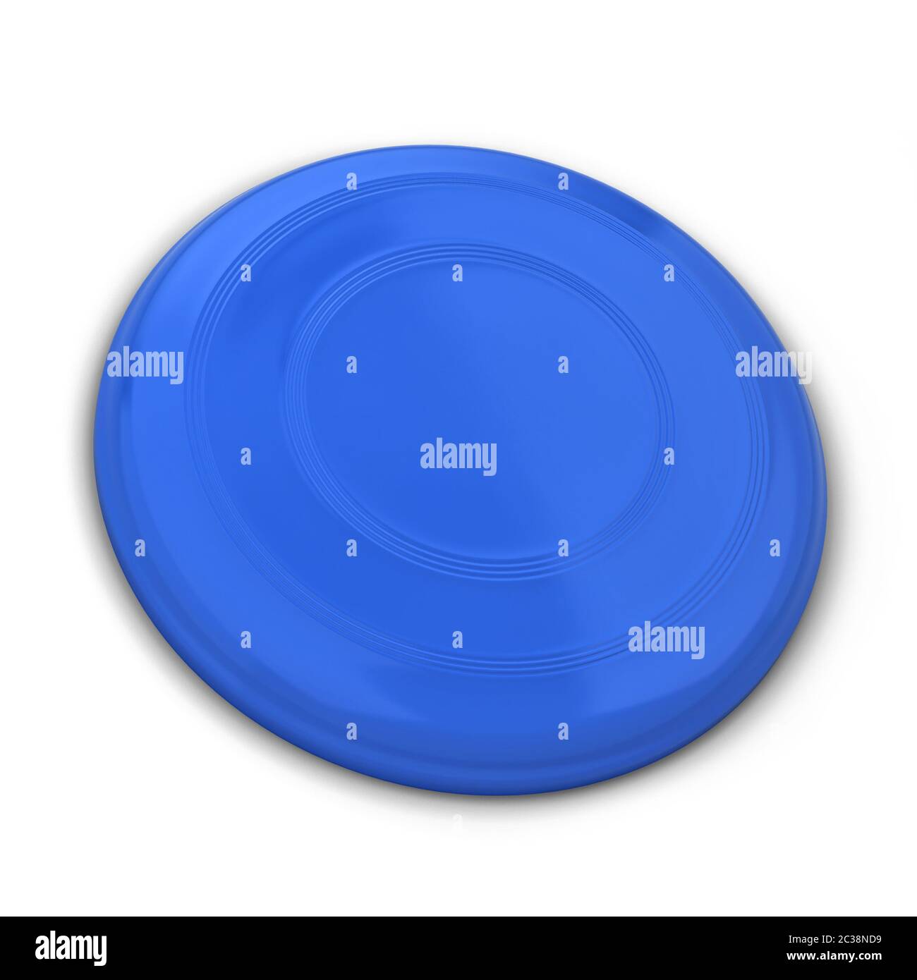 Blank flying disk mockup. 3d illustration isolated on white background ...