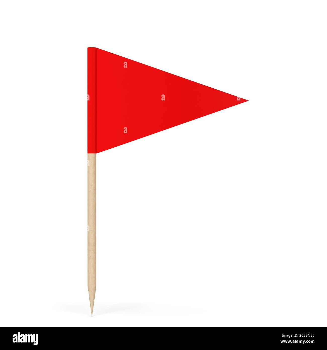 Blank toothpick flag. 3d illustration isolated on white background ...