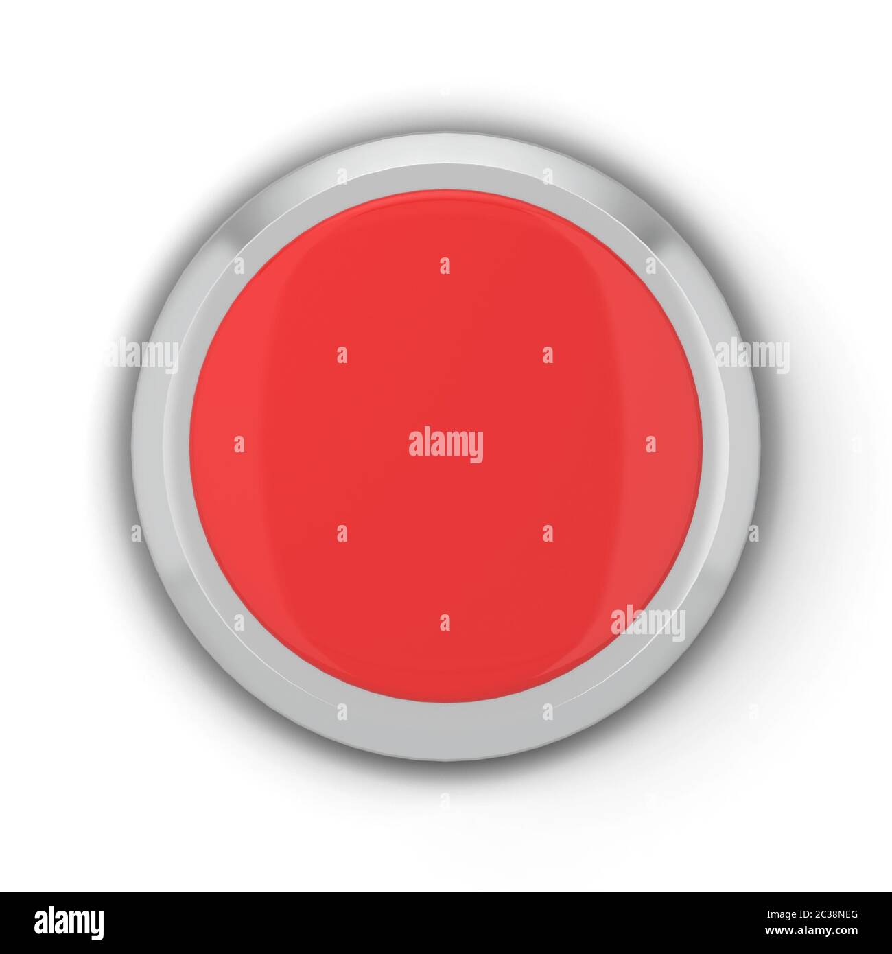 Blank round push button. 3d illustration isolated on white background ...
