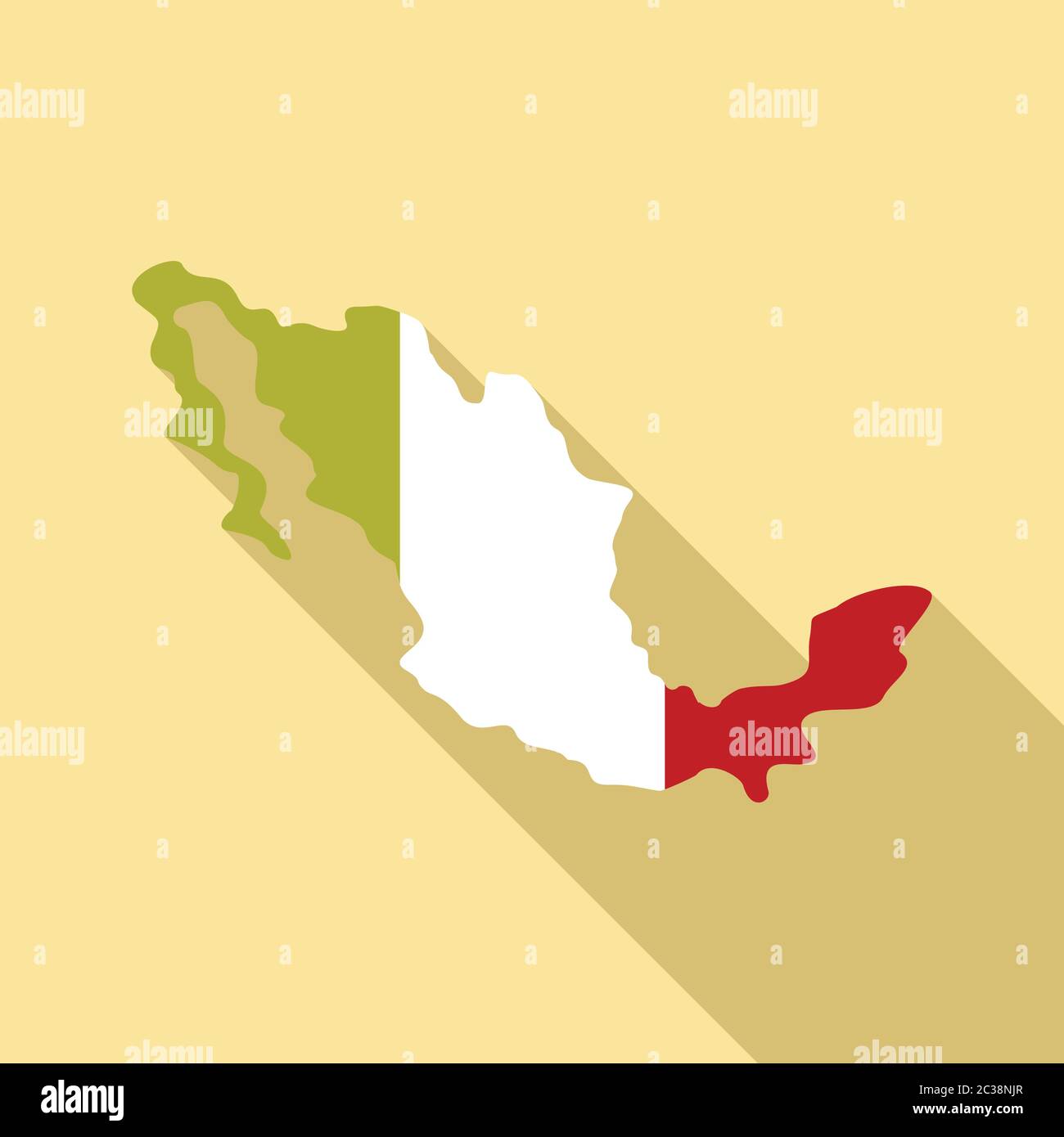 Mexico country map icon logo hi-res stock photography and images - Alamy