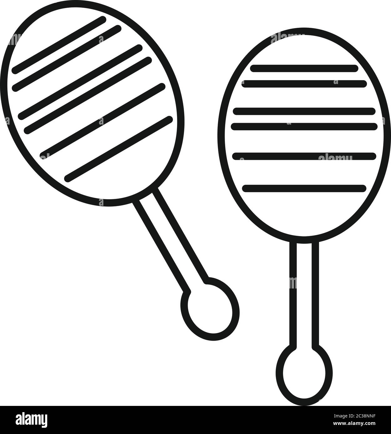 Mexican maracas icon. Outline mexican maracas vector icon for web ...