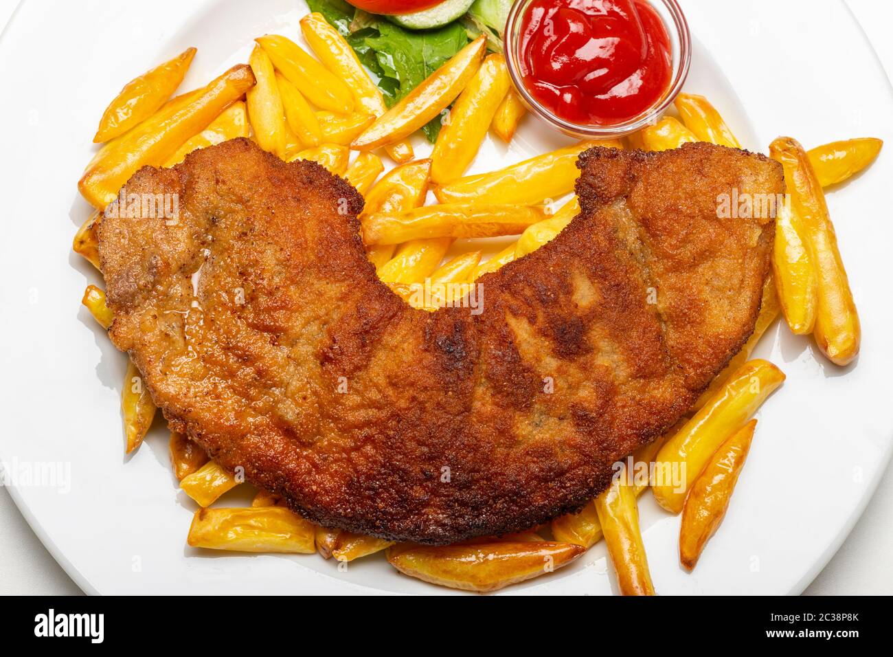 Wiener schnitzel french fries hi-res stock photography and images - Alamy