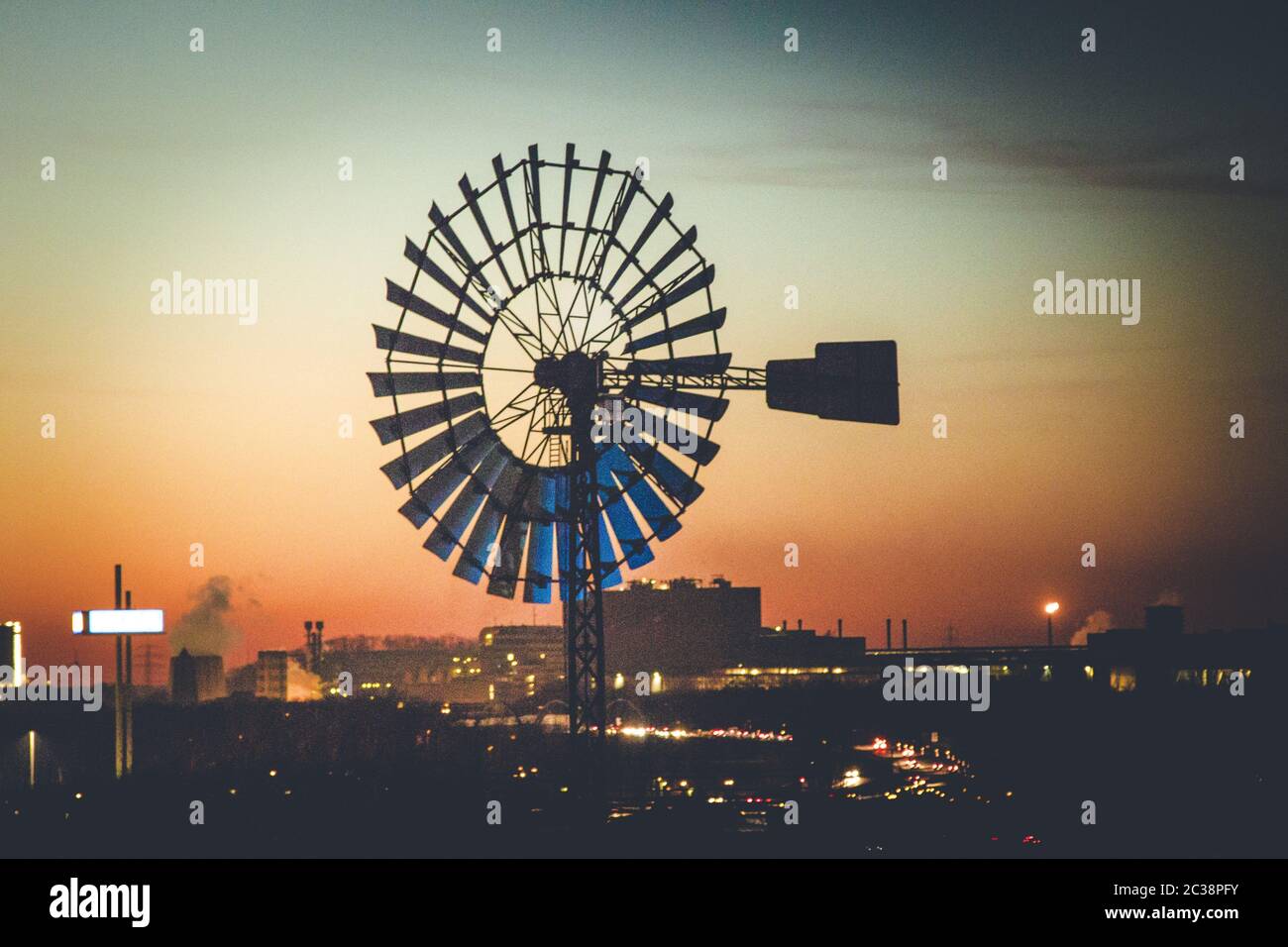 Urban Jungle Windmill Stock Photo - Alamy