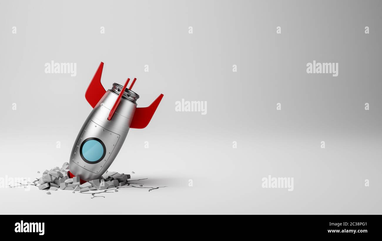 Cartoon crash rocket hi-res stock photography and images - Alamy