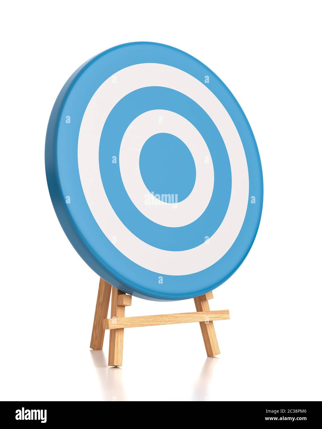 Blue and White Target on White Background 3D Illustration Stock Photo ...