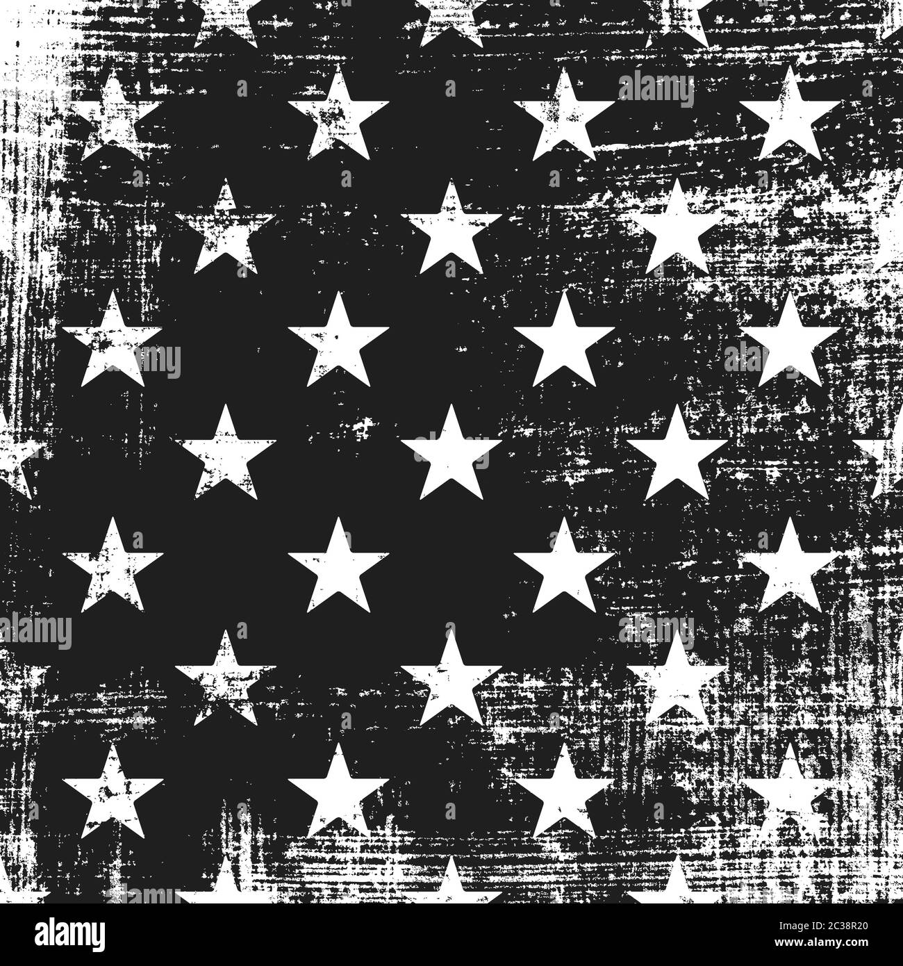 Grunge pattern with stars. Square black and white backdrop Stock Vector ...