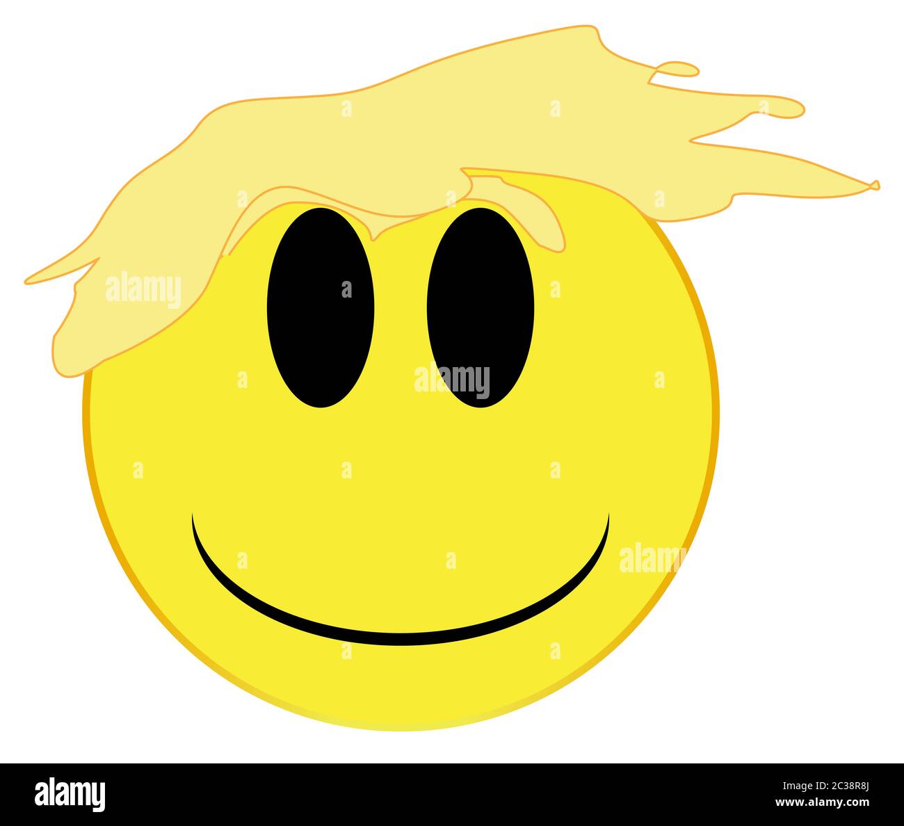 A politician smile face button isolated on a white background Stock ...