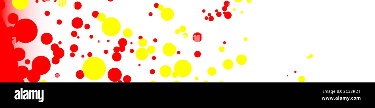 A red and yellow dots splatter web banner background Stock Photo - Alamy