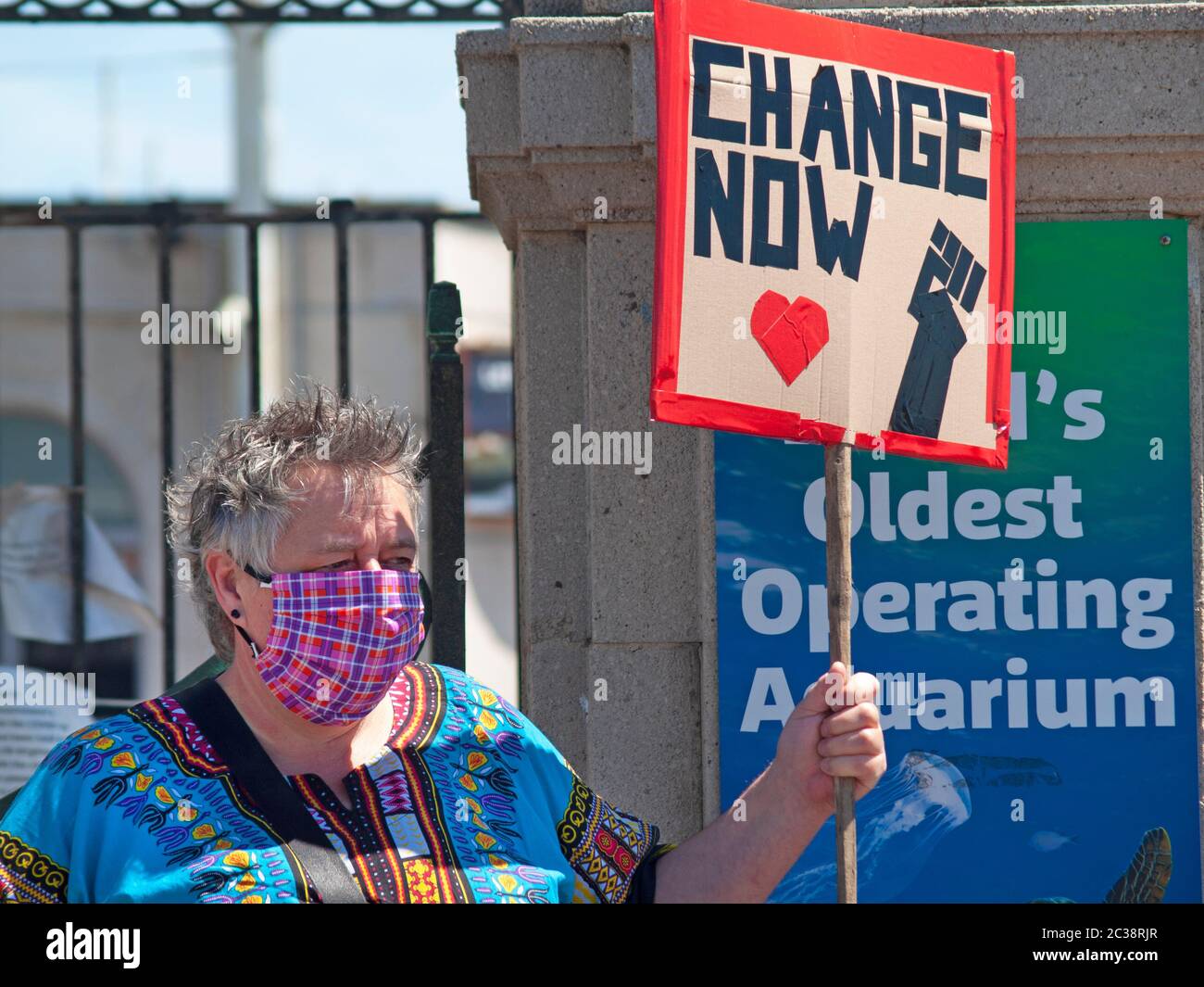 A Black Lives Matter rally in Brighton Stock Photo - Alamy