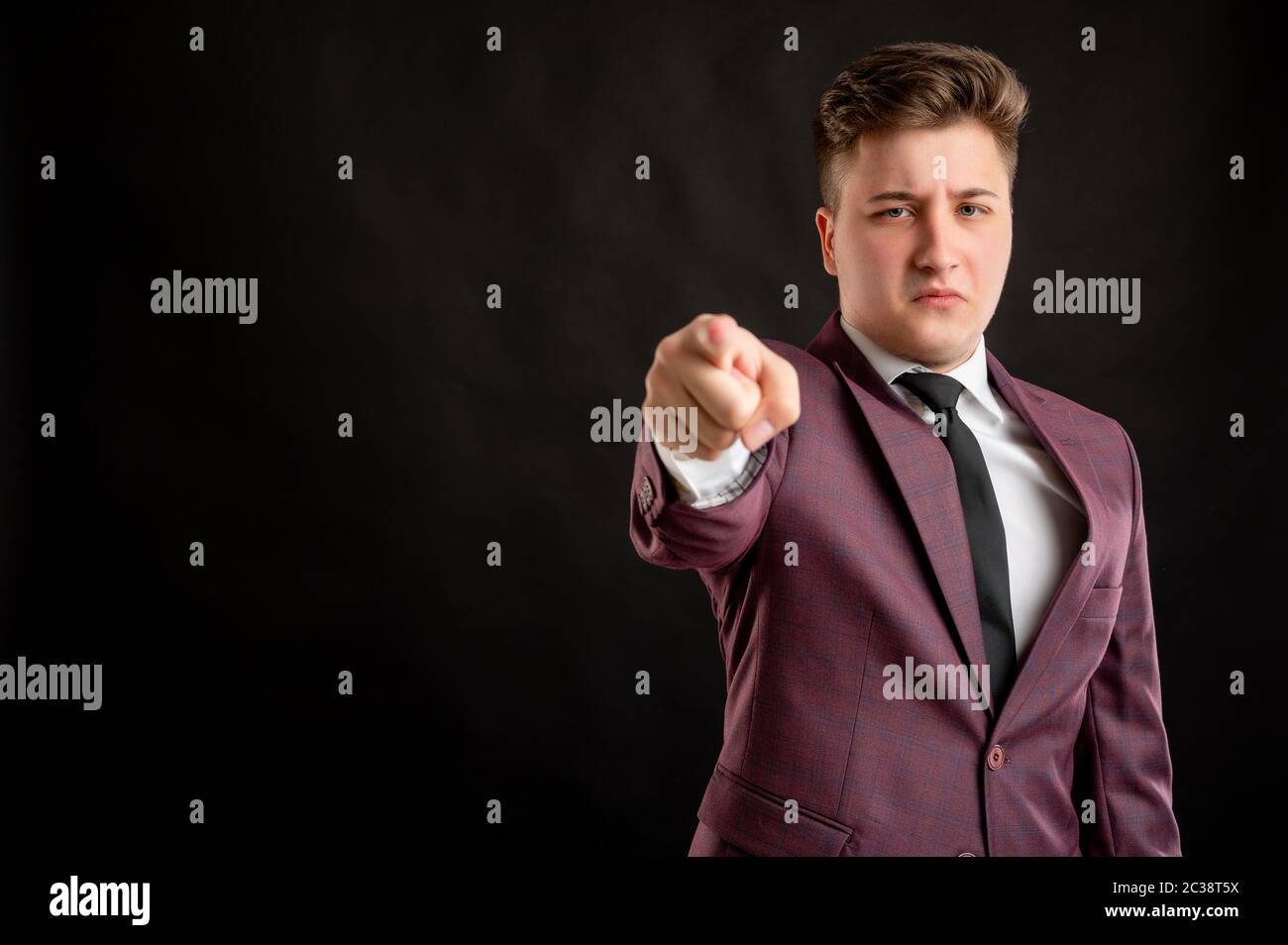 Angry man pointing finger on hi-res stock photography and images - Alamy