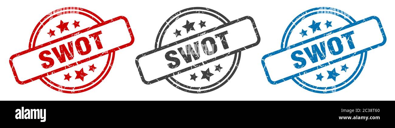swot stamp. swot round isolated sign. swot label set Stock Vector Image ...