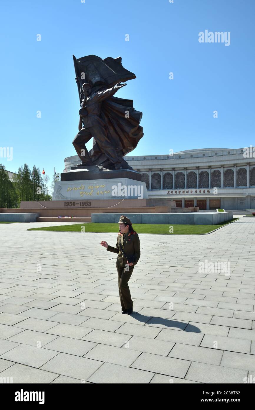 Pyongyang, North Korea - May 2, 2019: Museum of Victory. Guide in ...