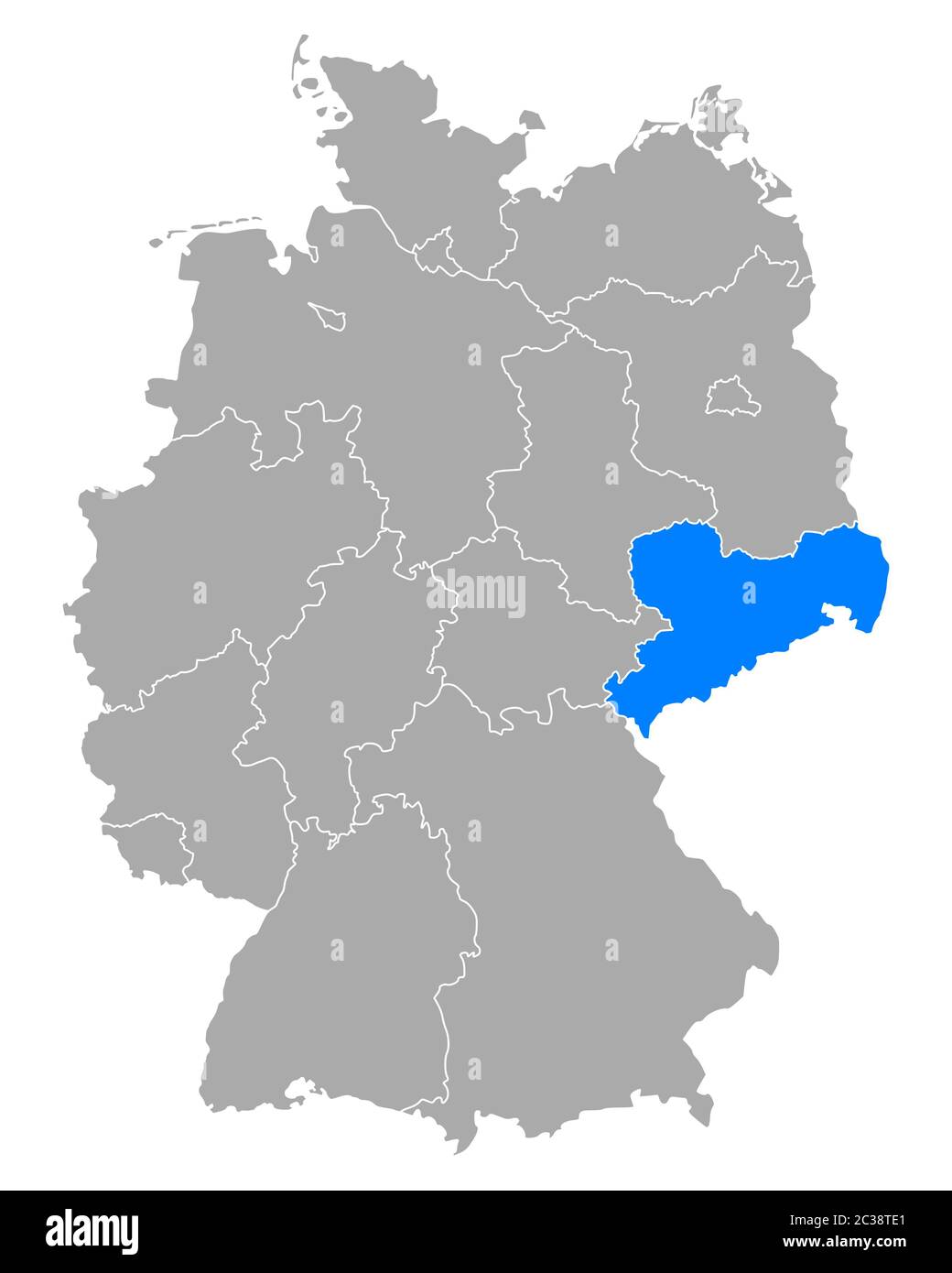 Map of Saxony in Germany Stock Photo - Alamy
