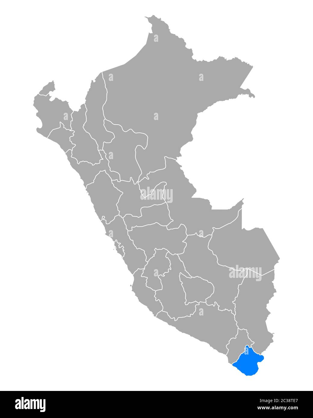 Map of Tacna in Peru Stock Photo - Alamy