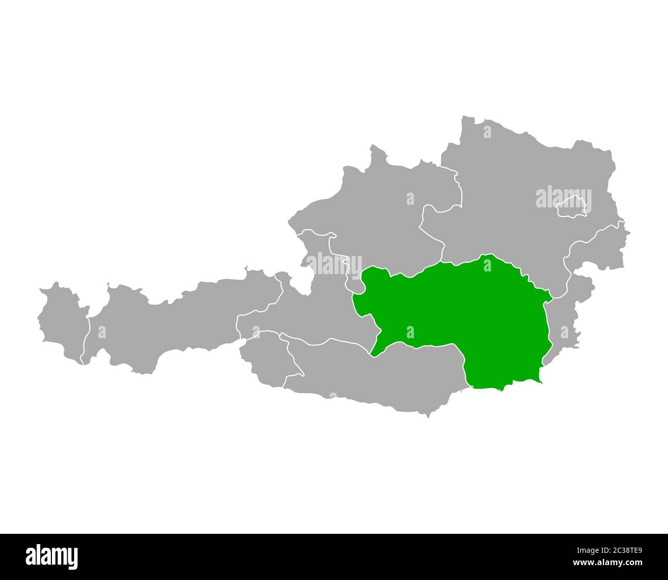 Map of Styria in Austria Stock Photo - Alamy